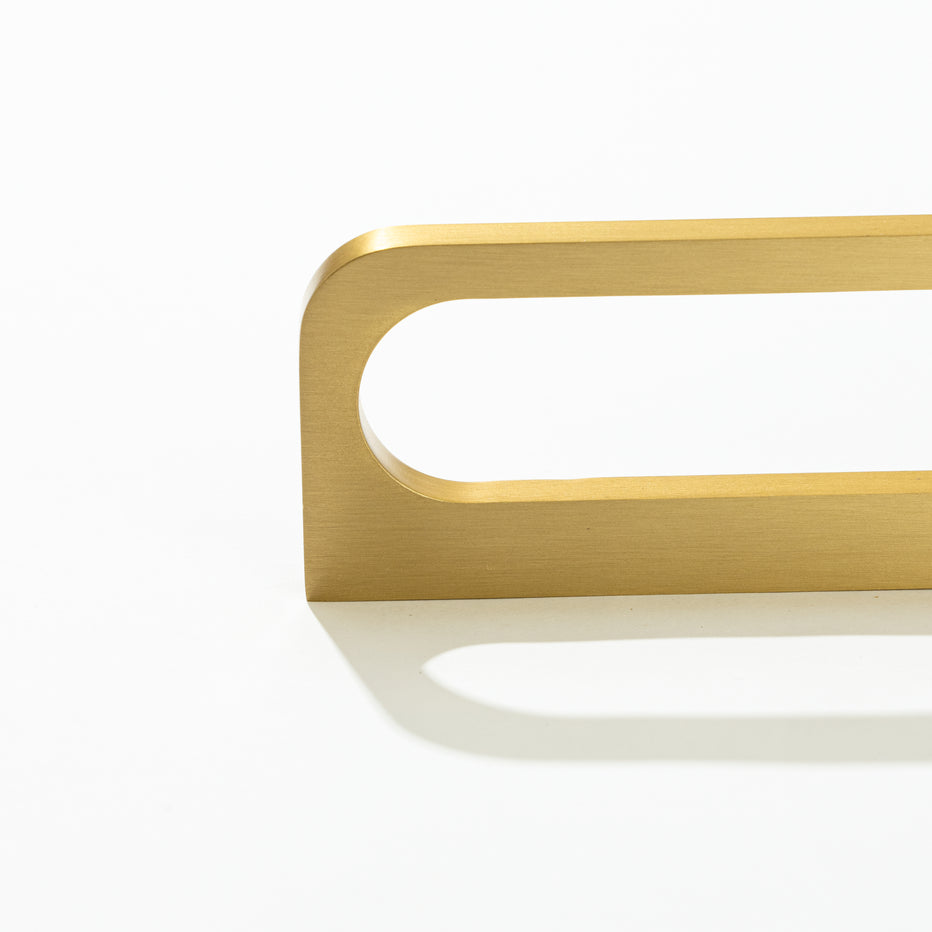 Olney 5 inch center to center Oval Cabinet Pull Solid Lacquered Brass ...