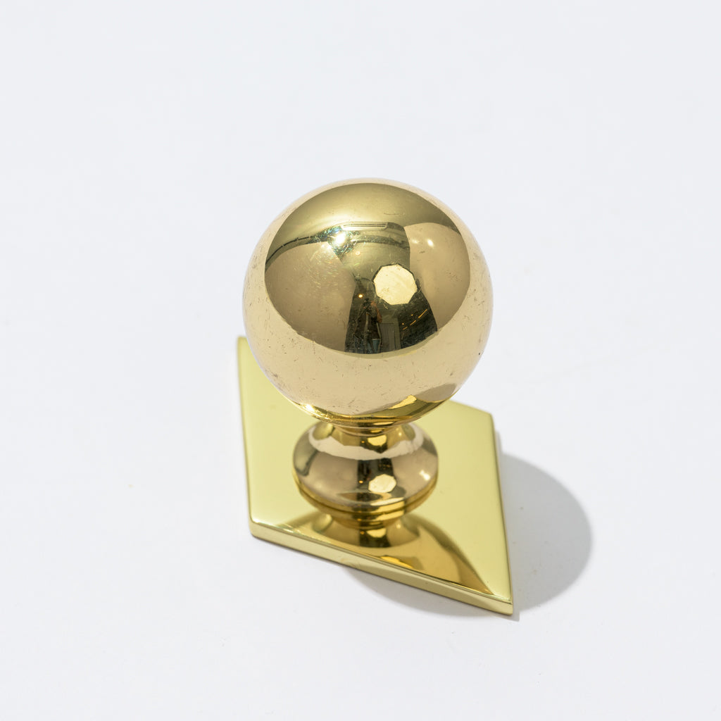 Tide Ball Knob and Rhombus Backplate – Art and Forge